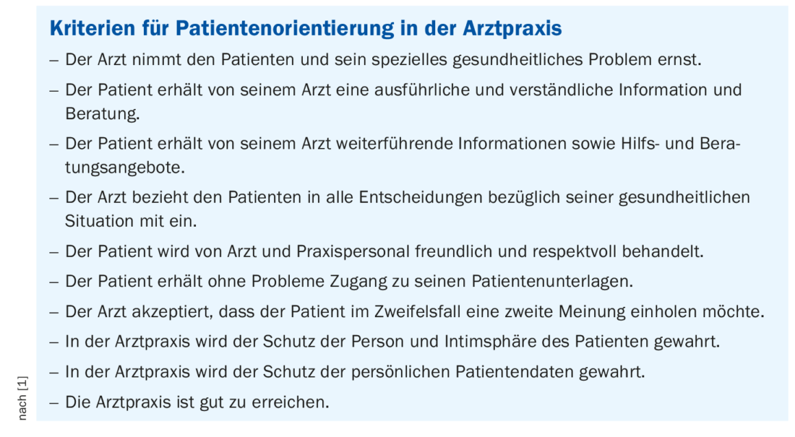 Patient orientation as a basic principle - Medizinonline
